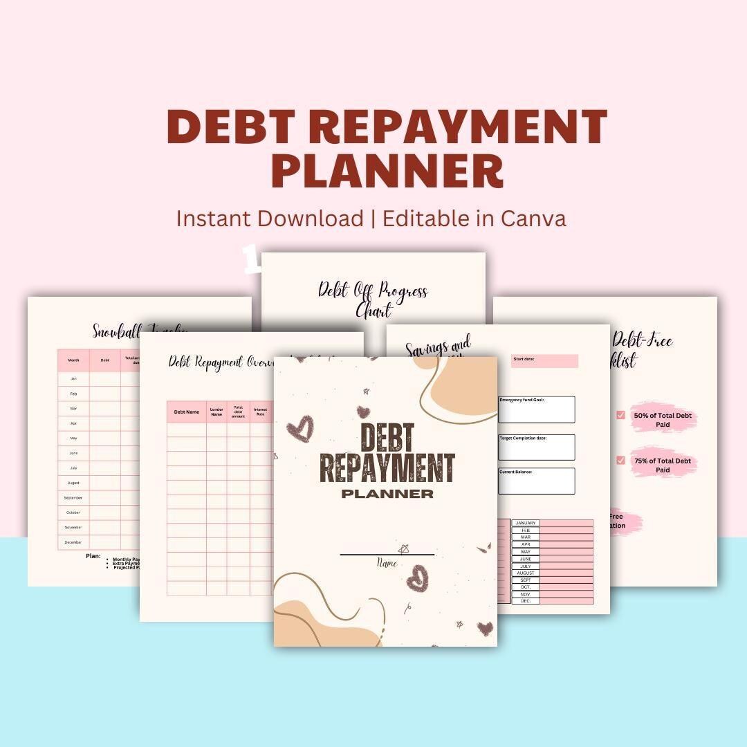 Debt Repayment Planner - Printable & Digital | Comprehensive Budgeting ...