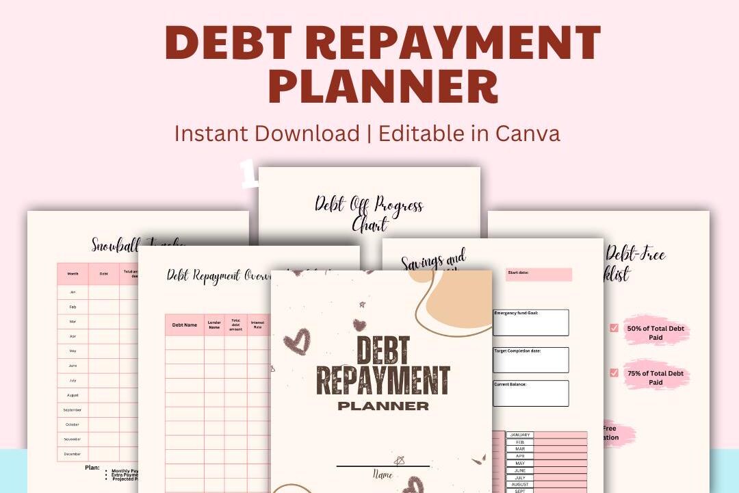 Debt Repayment Planner - Printable & Digital | Comprehensive Budgeting ...