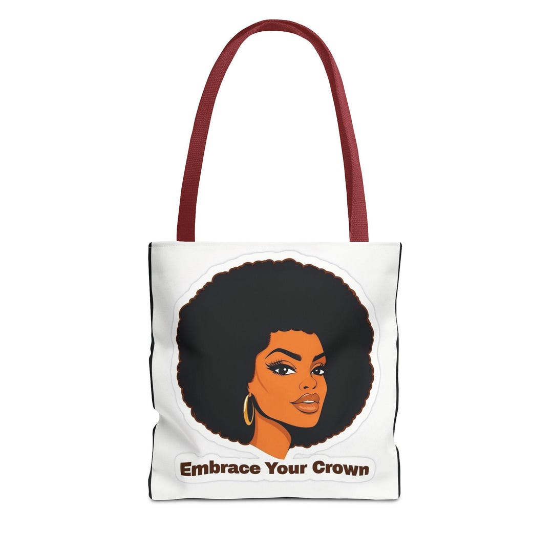 Tote Bag - Bold and Beautiful Crown Design, Empowerment Shoulder Bag ...