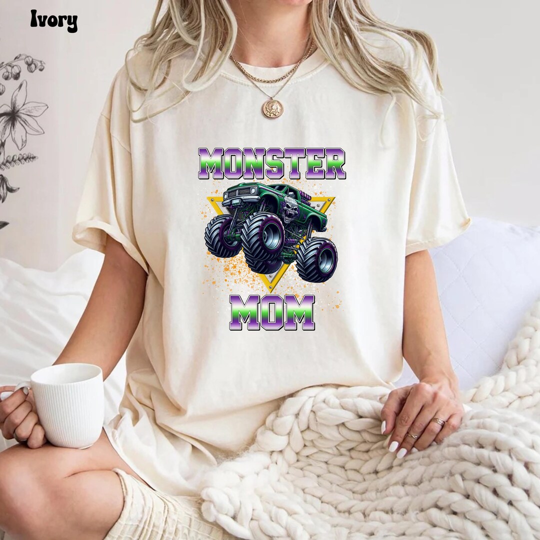 Monster Truck Mom Shirt: Comfort Colors Pit Crew Tee - Etsy