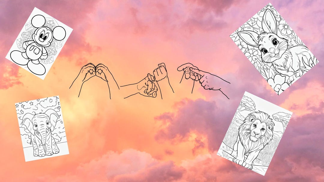 BSL Alphabet & Animals: Printable Coloring Pages for Fun Learning - Etsy