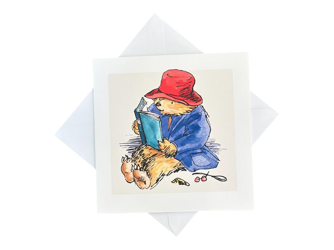 Paddington Bear Cards: Handwritten Nursery Art Card - Etsy