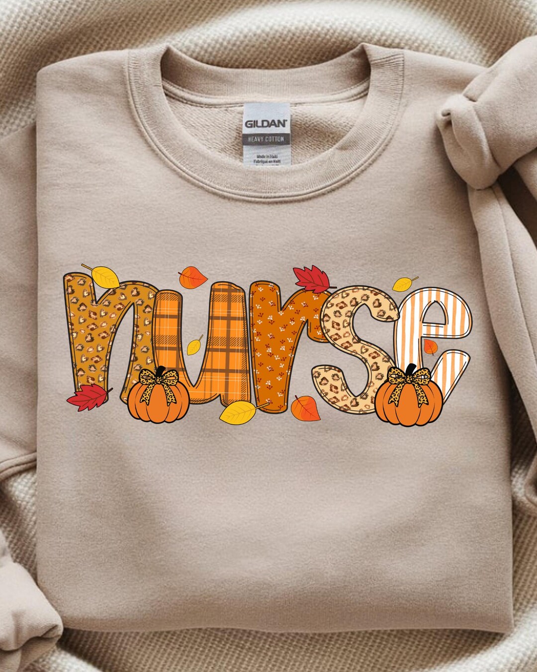 Fall Pumpkin Nurse Png, Cute Fall Floral Sublimation for Nurses, Fall ...
