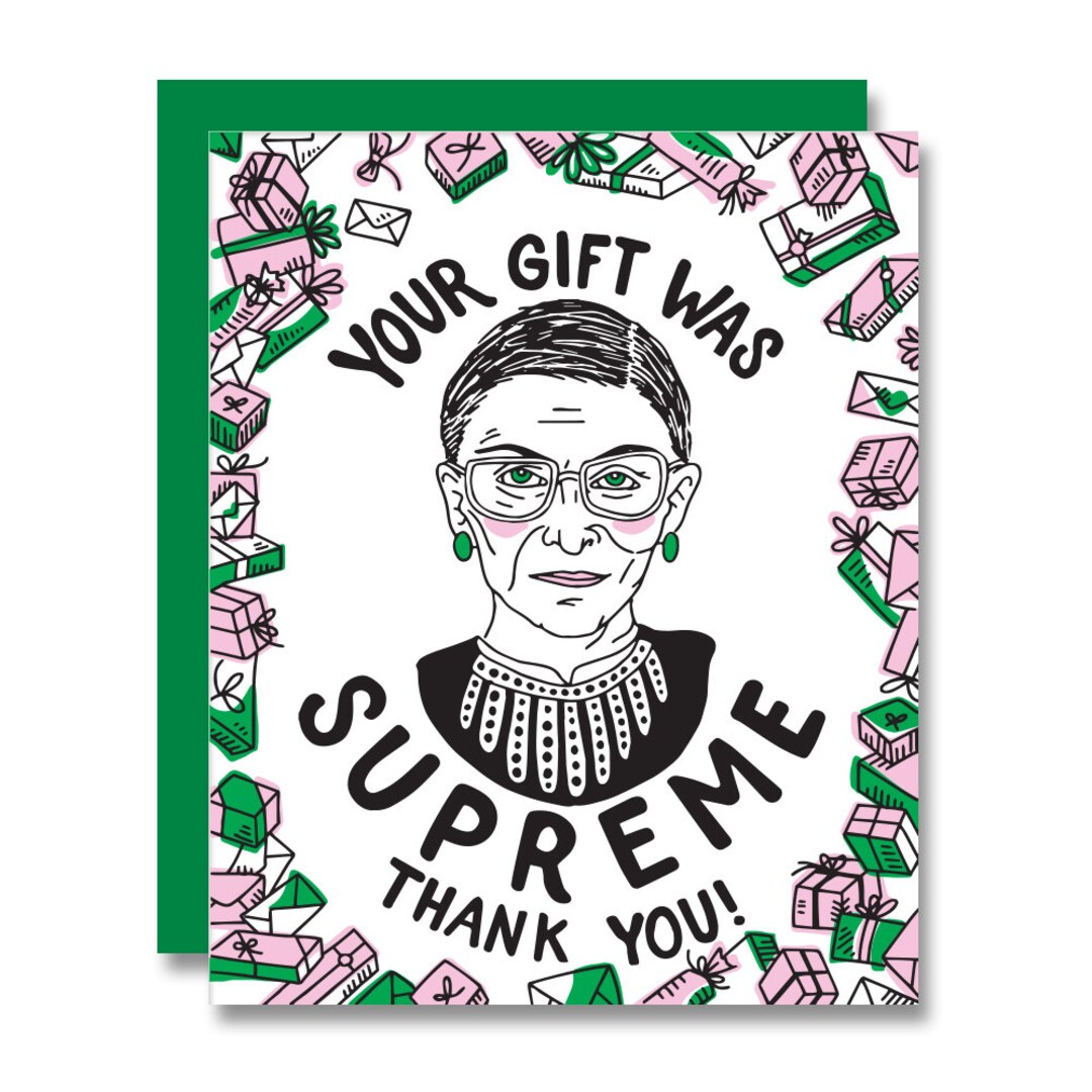 RBG Supreme Gift Thank You Card - Etsy