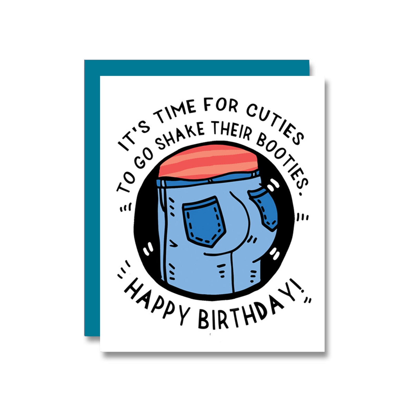 Cutie Booty Birthday Card - Etsy