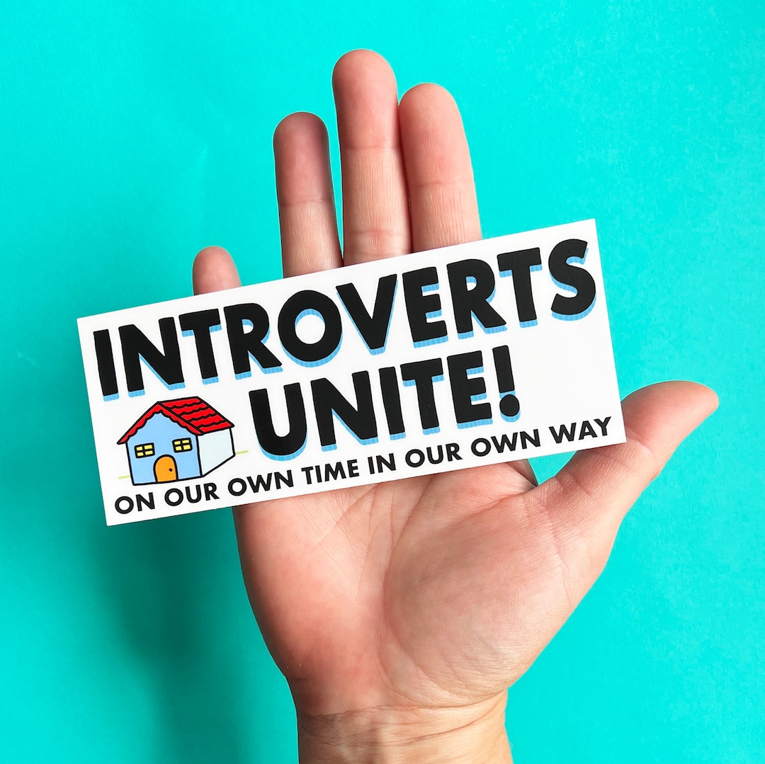 Introverts Unite, Sticker - Etsy