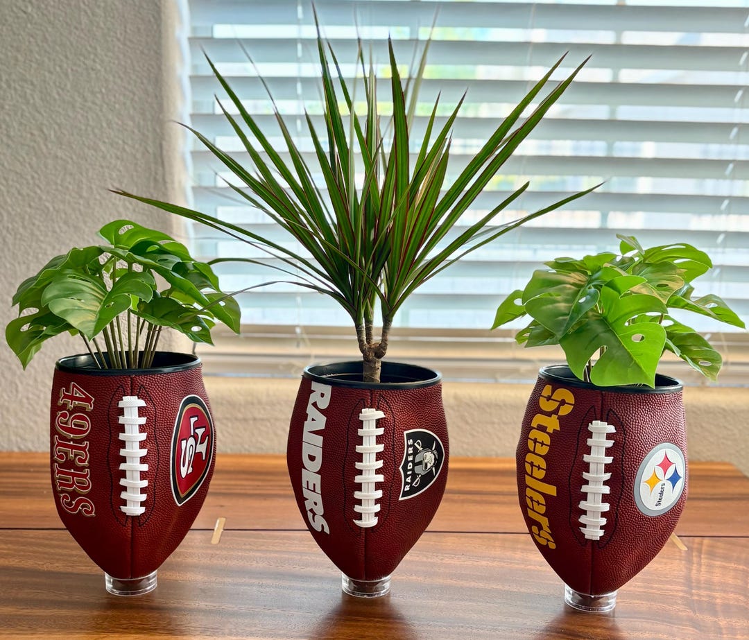 Custom NFL Team Football Planters - Etsy