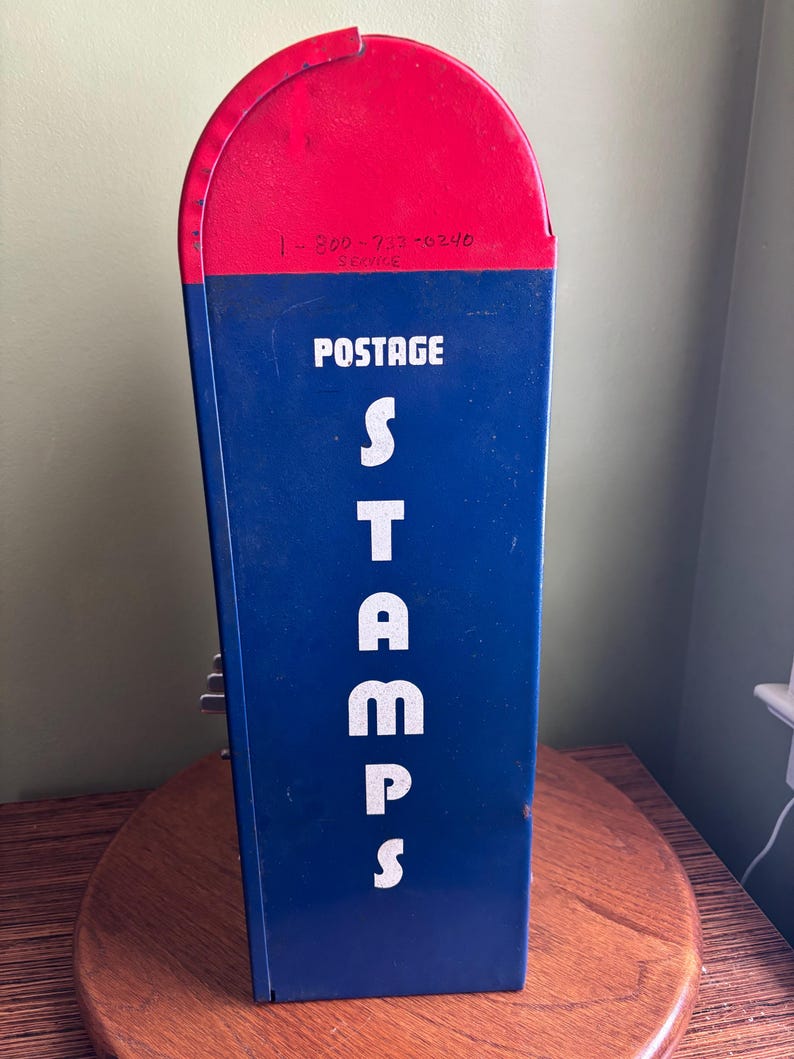 Vintage USPS Stamp Vending Machine - Locked With Key Industrial Decor ...