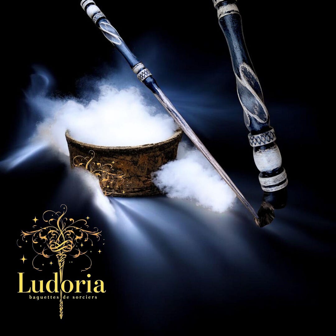 Handmade Beech Wood Wizard's Wand Stained Gray and Black. - Etsy