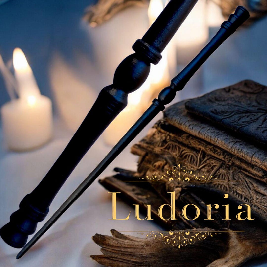 Handmade Black Beech Wood Wizard's Wand. - Etsy