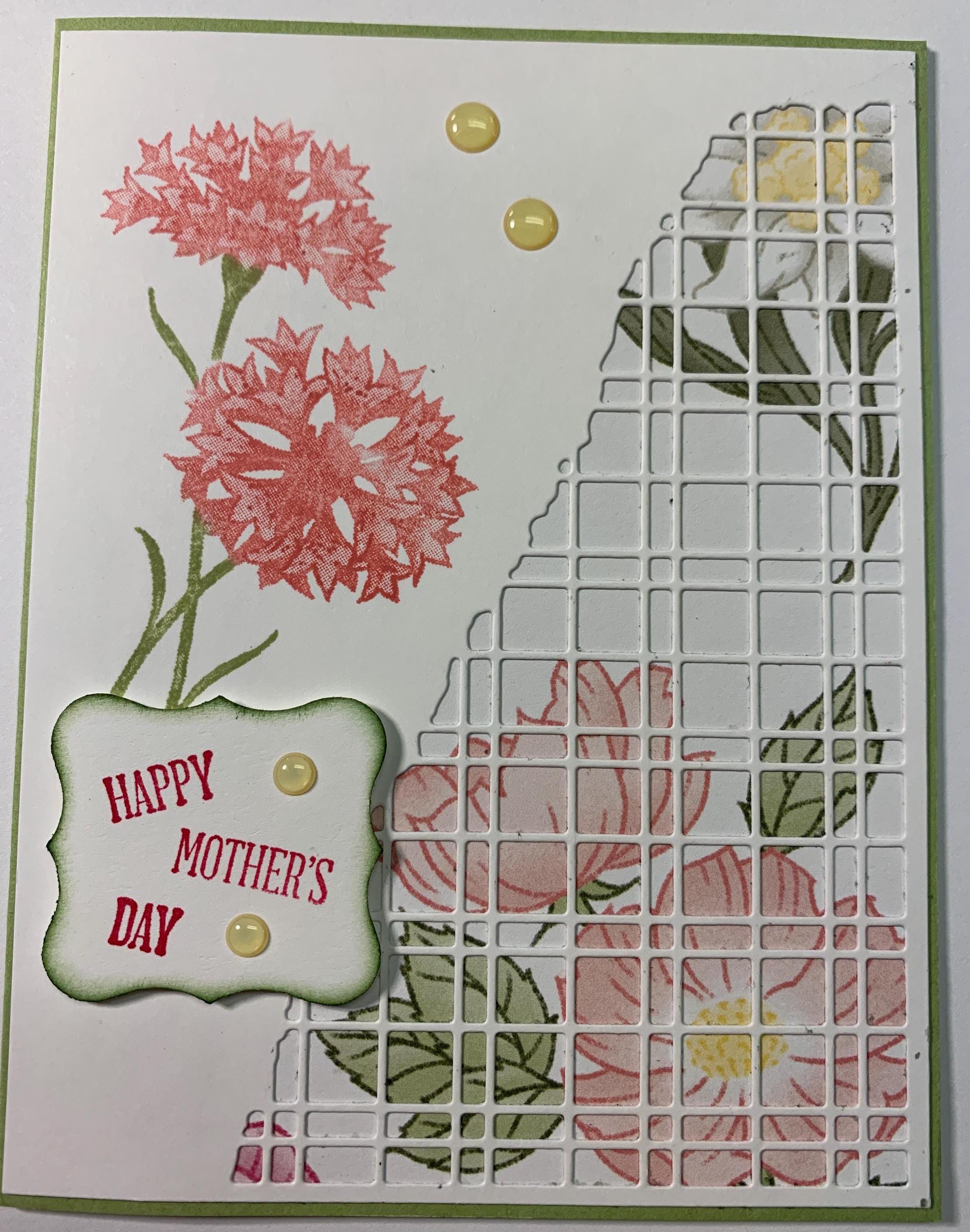 Handmade "happy Mother's Day " Pink Floral Lattice Card - Etsy