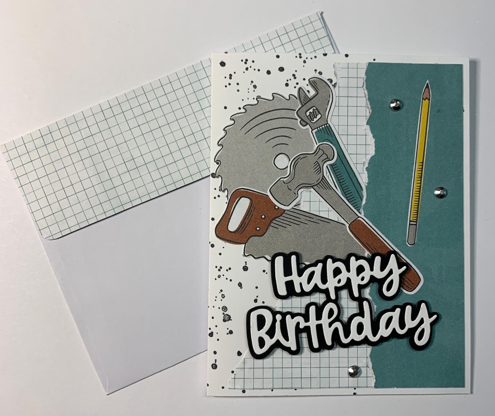 Handmade "happy Birthday" Carpenter Card - Etsy