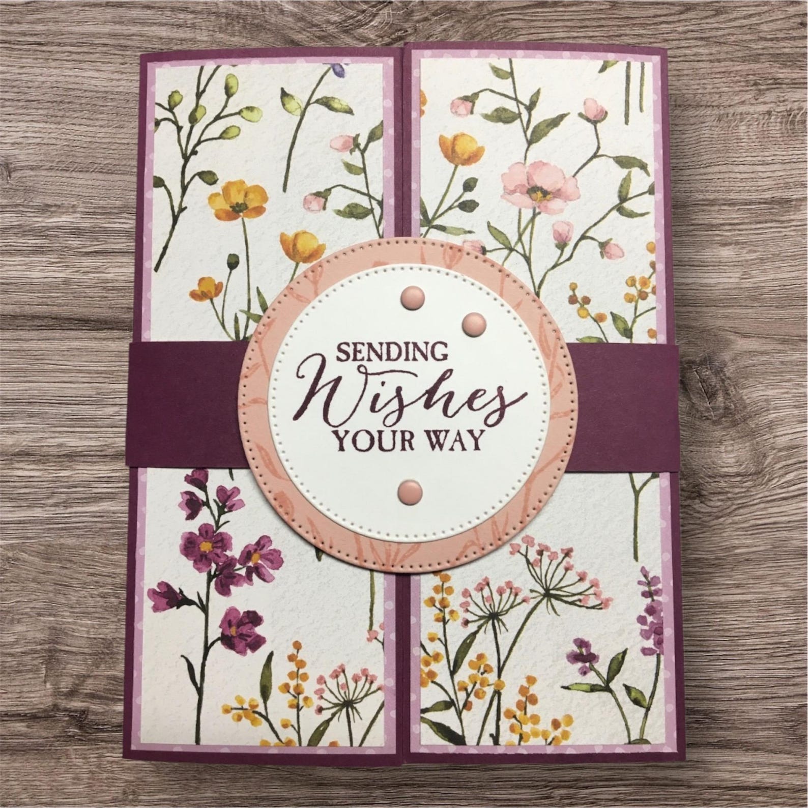 Handmade “sending Wishes Your Way” Birthday Card. - Etsy