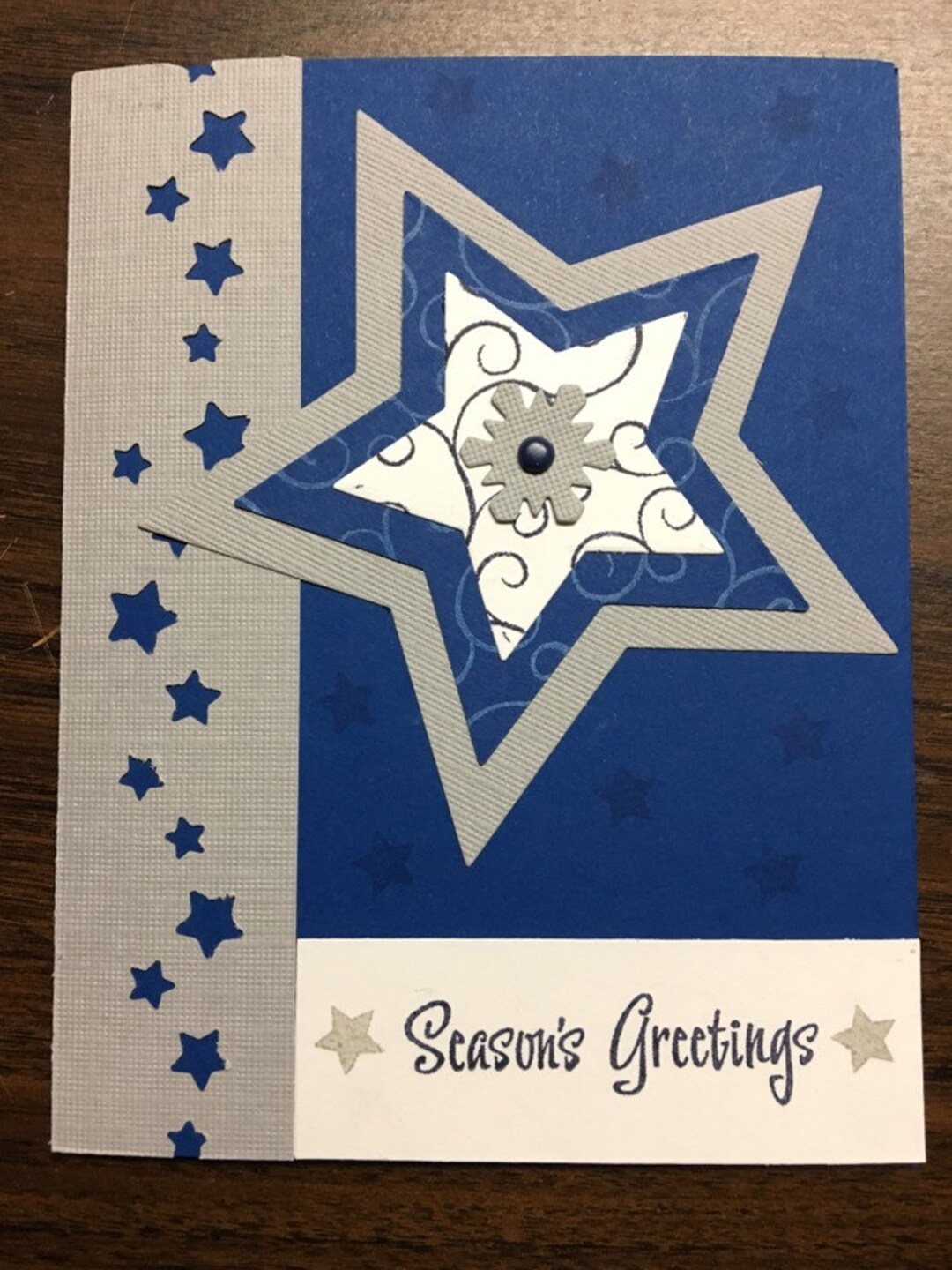 Handmade Stars Christmas Card - Etsy