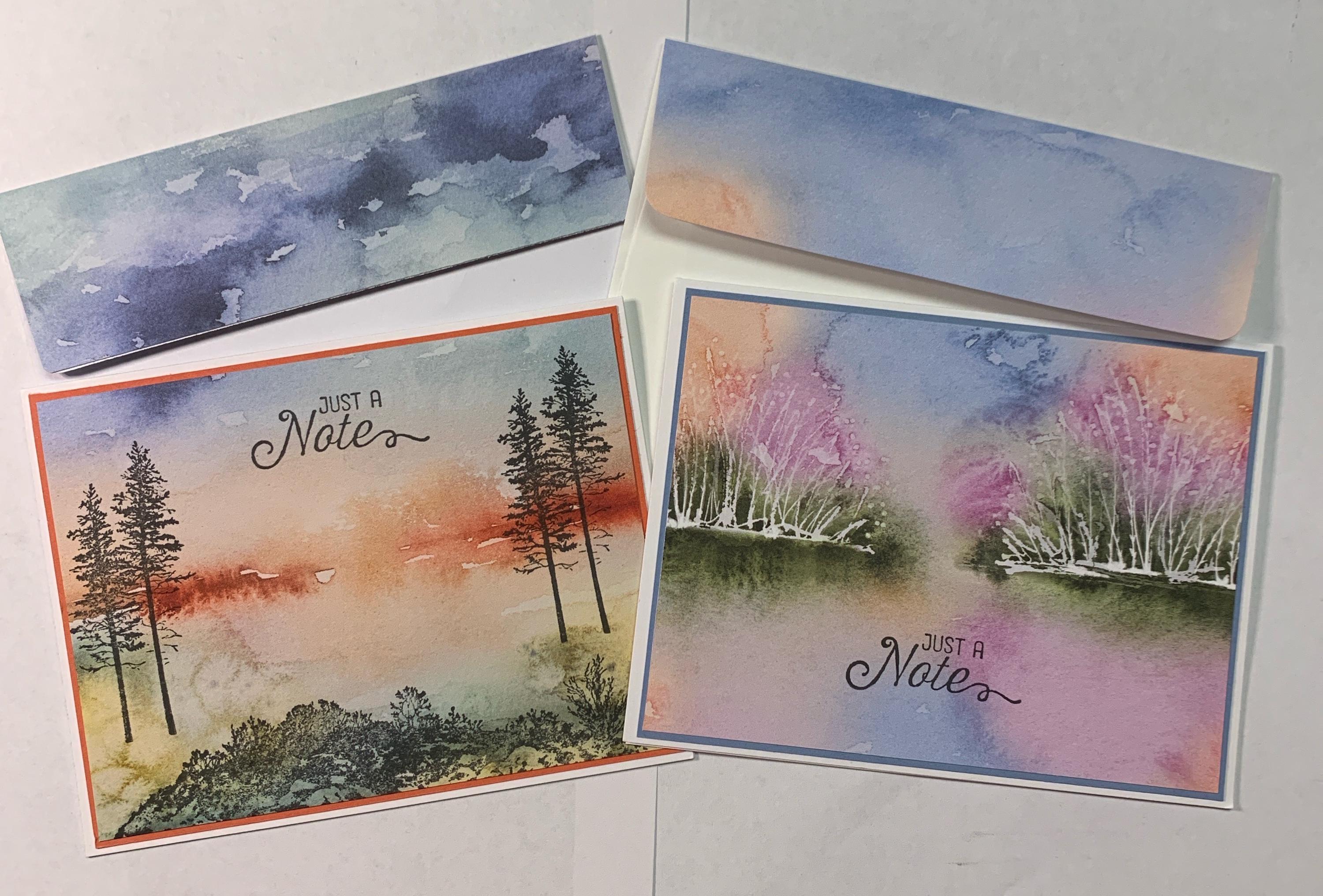 12 Handmade "just A Note" Cards - Etsy