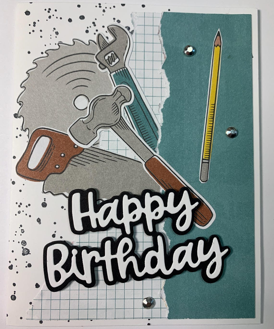 Handmade "happy Birthday" Carpenter Card - Etsy