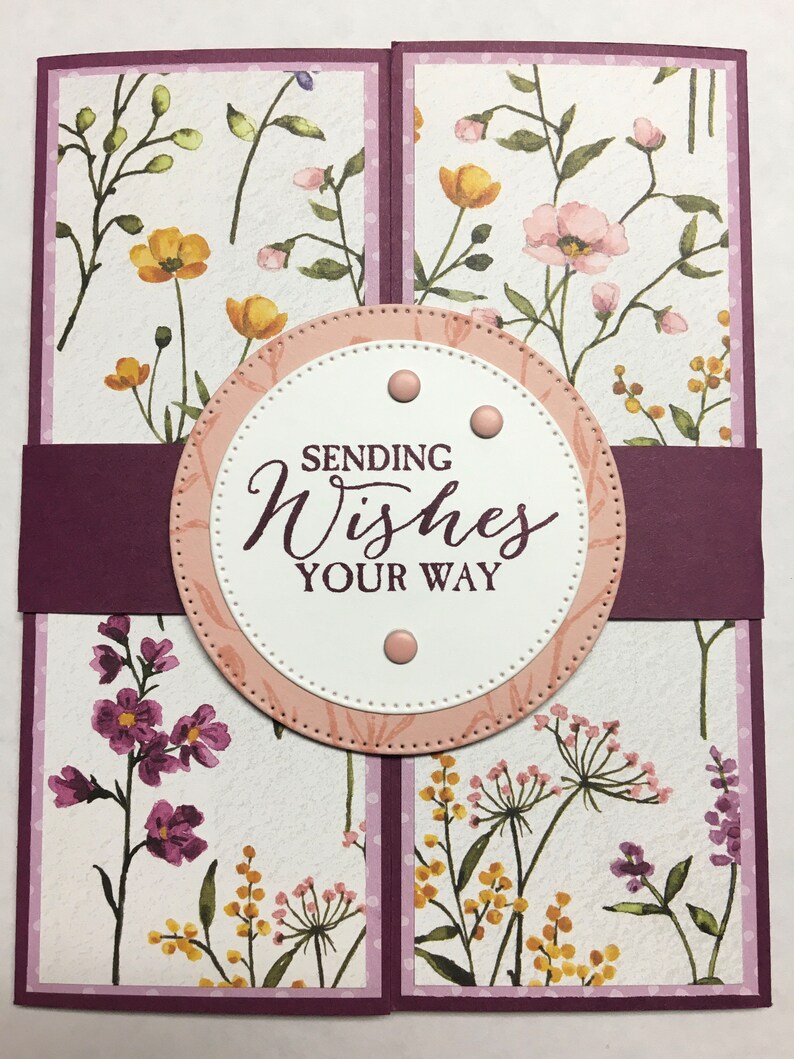Handmade “sending Wishes Your Way” Birthday Card. - Etsy