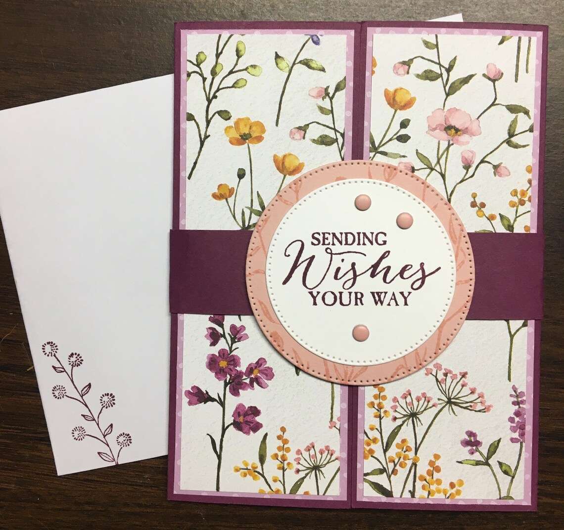 Handmade “sending Wishes Your Way” Birthday Card. - Etsy