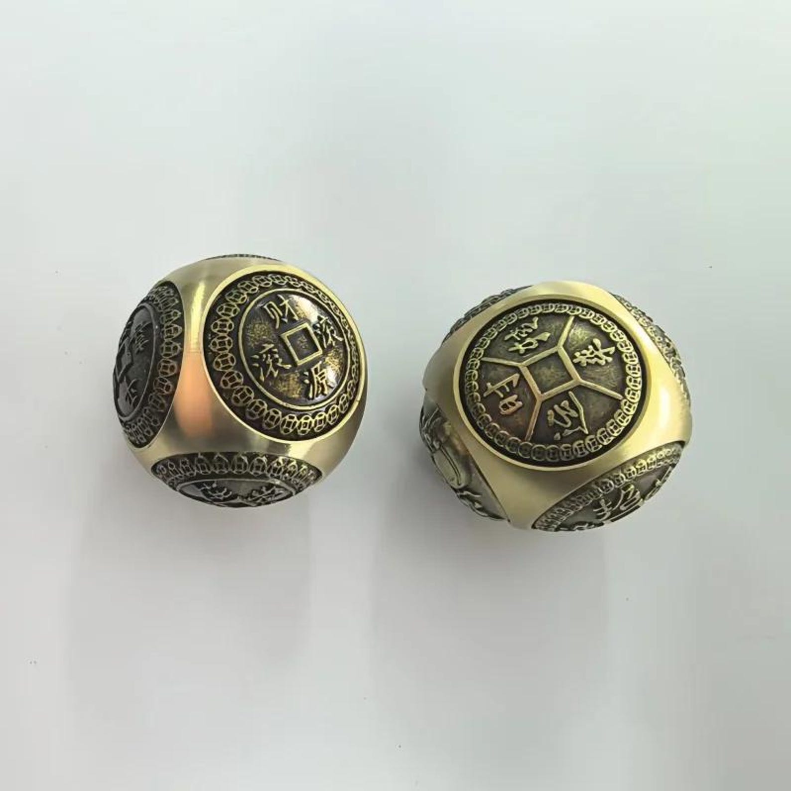 Brass Fortune Fidget Cube: Rotating Chinese Lucky Symbols Puzzle - Etsy