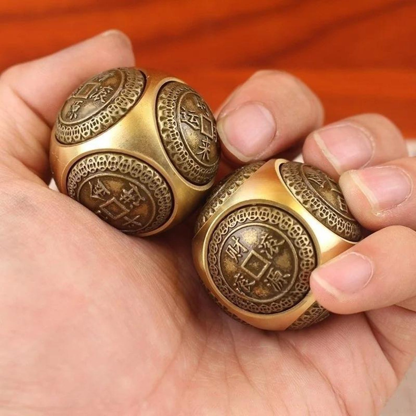 Brass Fortune Fidget Cube: Rotating Chinese Lucky Symbols Puzzle - Etsy