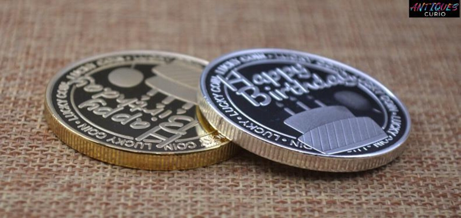 Happy Birthday Coin – Gold Plated Lucky Coin Gift for Him Her ...