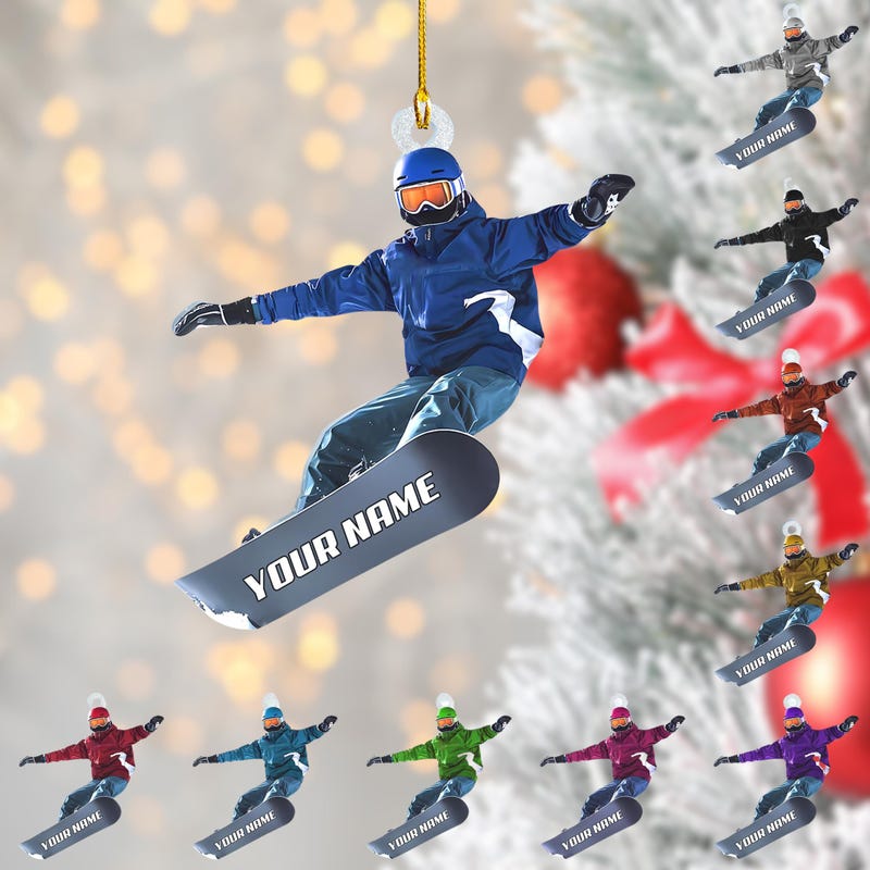 Snowboard Christmas Ornament - Etsy