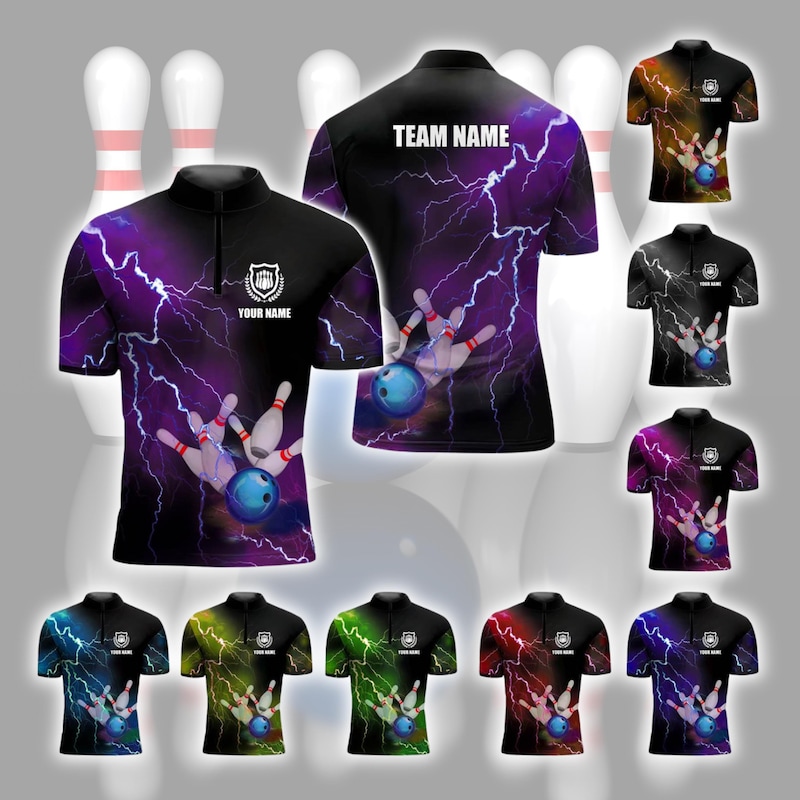 Lightning Bowling Jersey - Etsy