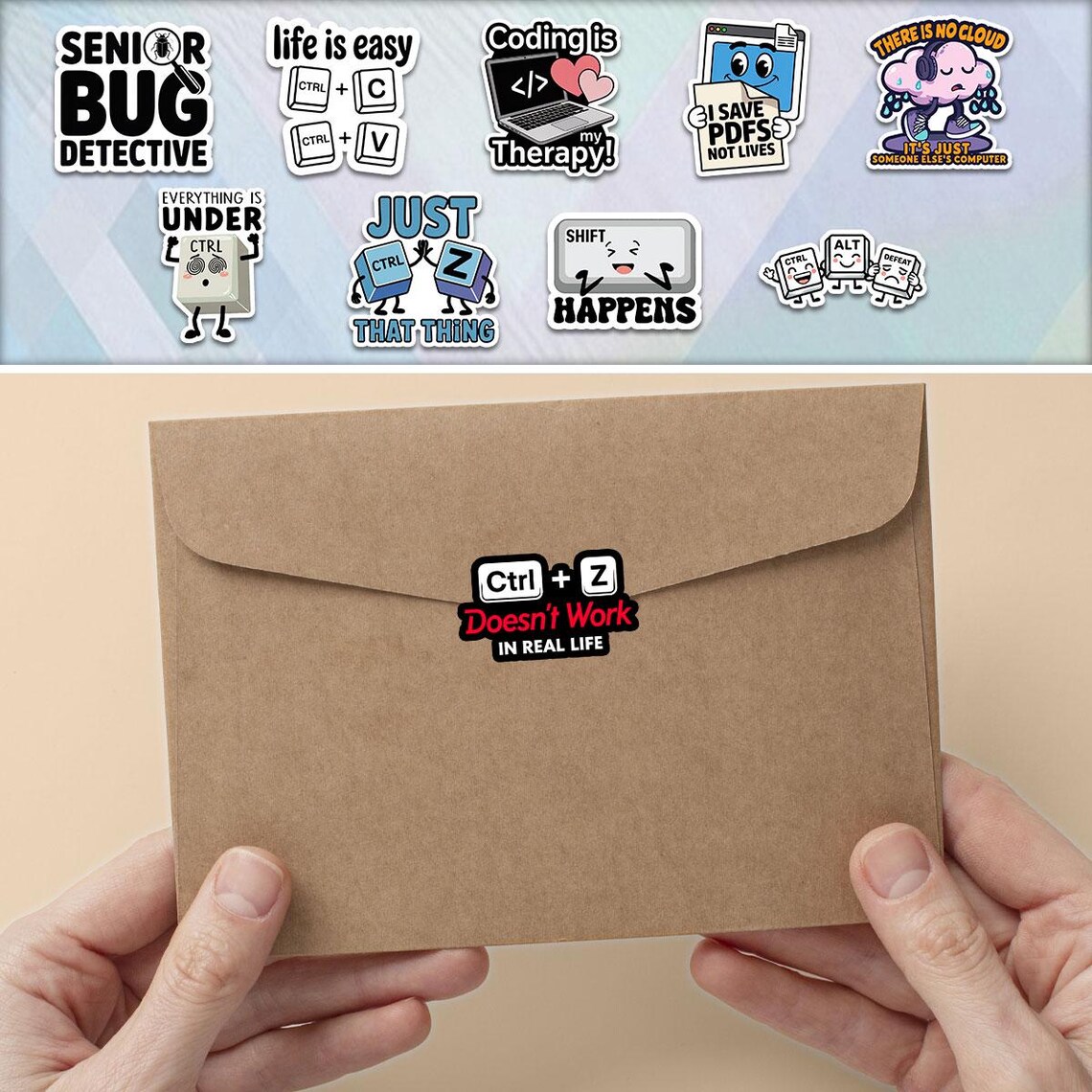 COMBO 10 PCS Funny Programmer Stickers | Coding Laptop Decal Pack of 10 ...