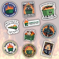 Dumpster Fire Sticker - Etsy