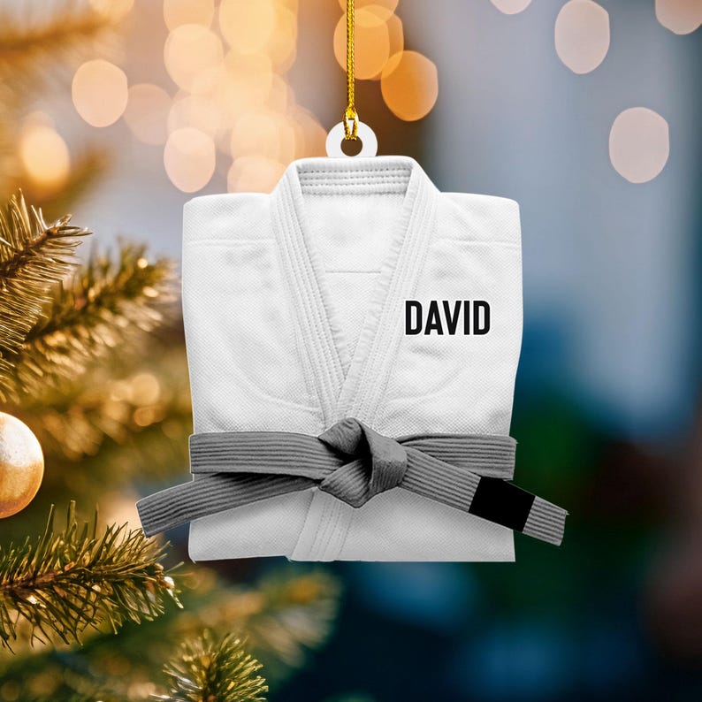 Personalized Jiu Jitsu Uniform Ornament: Custom Belt Jiujitsu Color ...