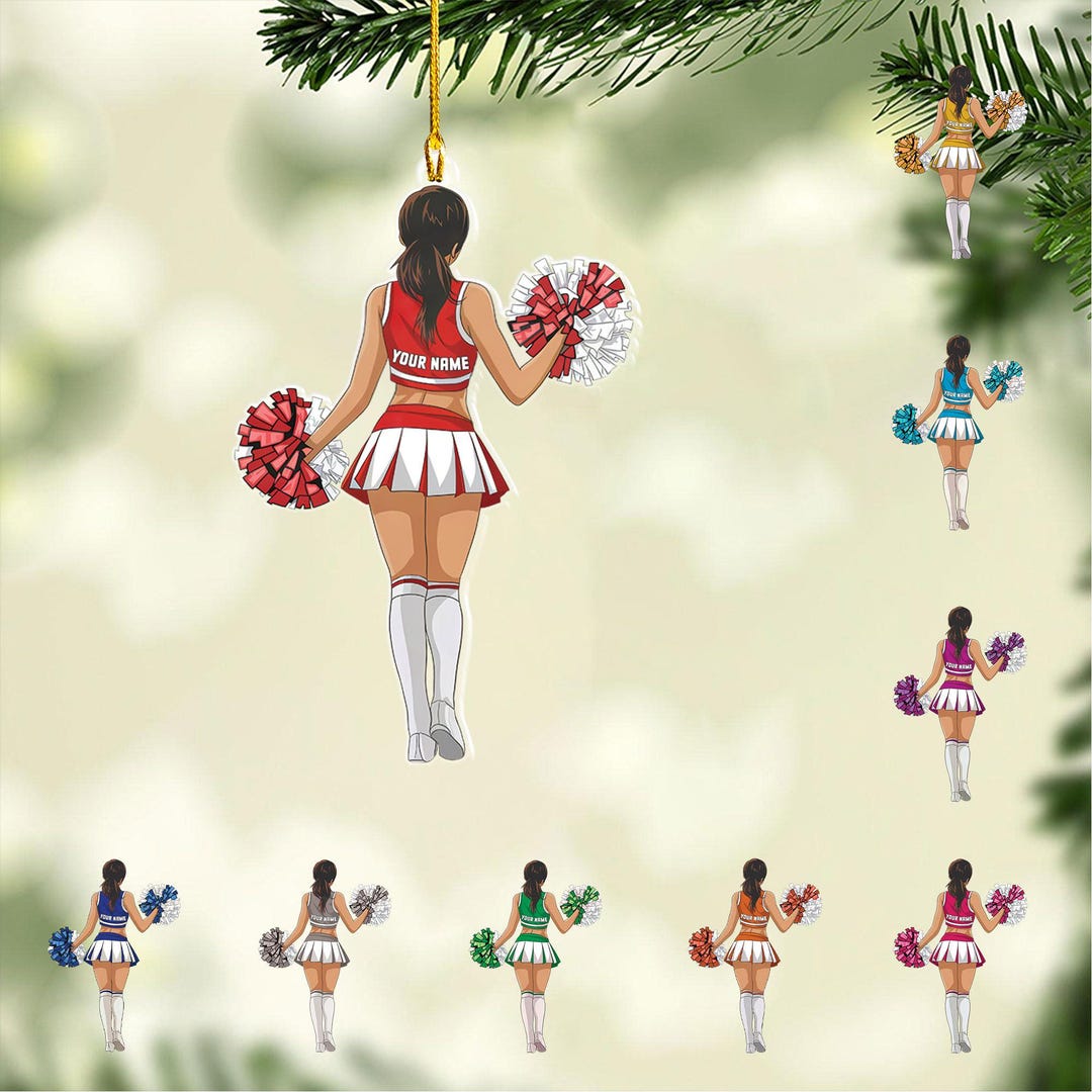 Personalized Cheerleader Girl 2025 Ornament: Cheer Coach, Cheerleader ...