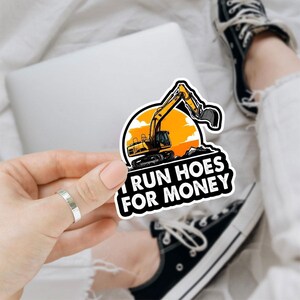 1 Pcs I Run Hoes for Money Sticker I Run Hoe Money Stickers Heavy ...