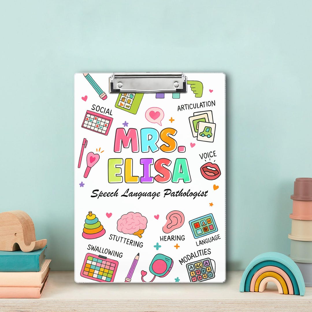 Personalized Speech Language Pathologist Clear Acrylic Clipboard, Gift ...