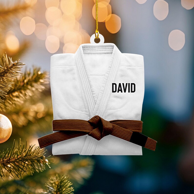 Personalized Jiu Jitsu Uniform Ornament: Custom Belt Jiujitsu Color ...