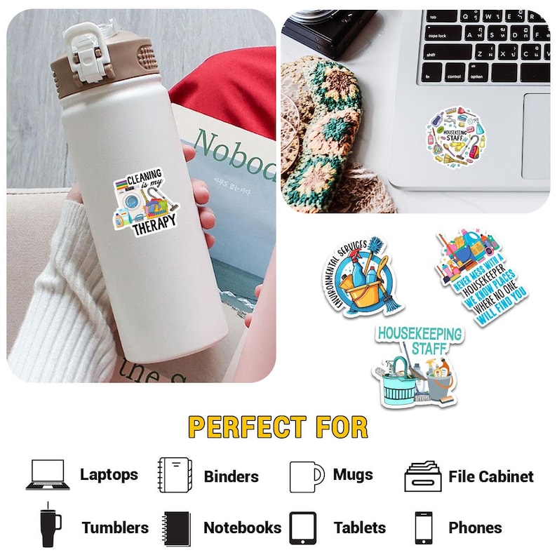 COMBO 10 PCS Housekeeping Sticker Pack, Proud Housekeeper Life ...