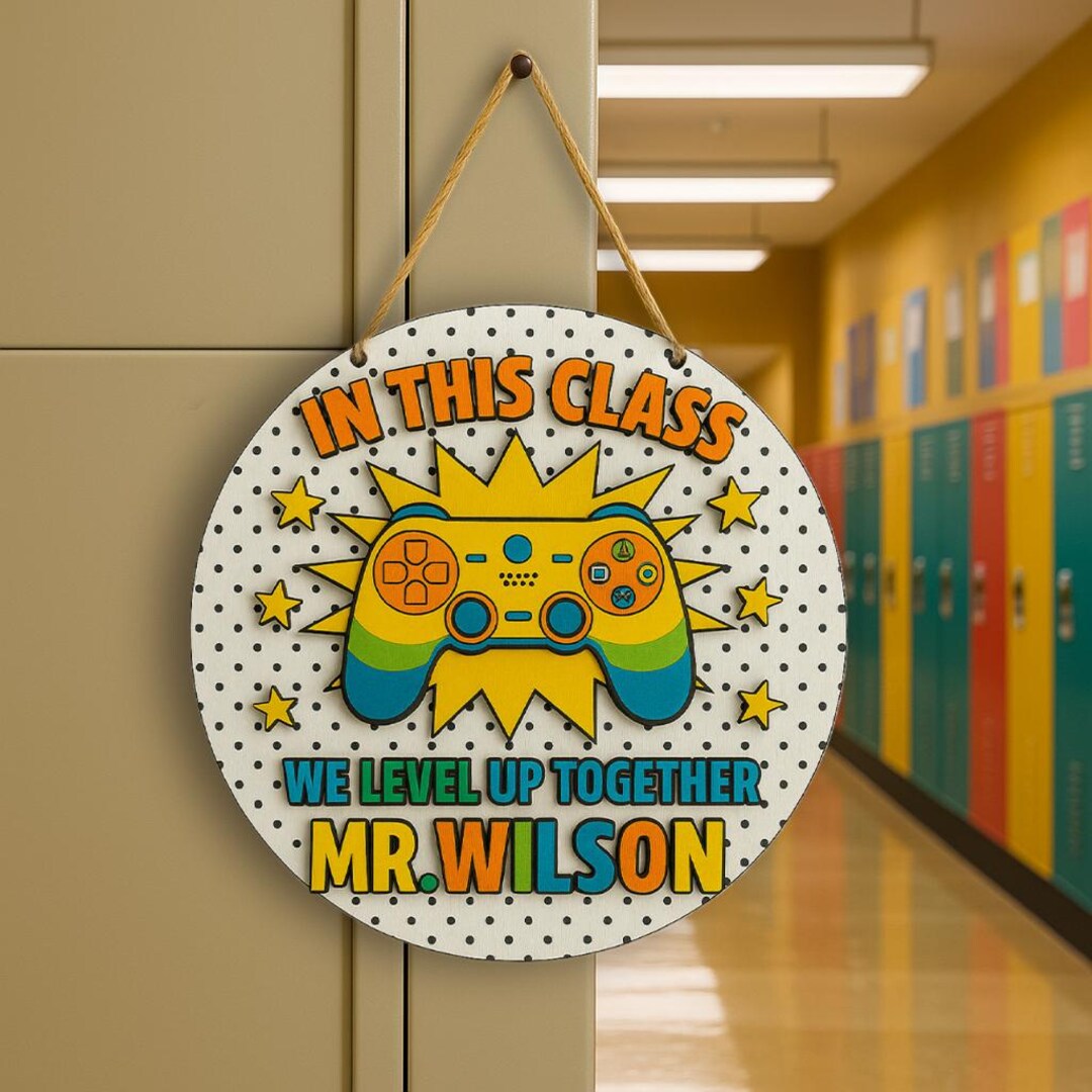 Personalized Teacher Gift, Gamer Classroom Decor, We Level up Together ...