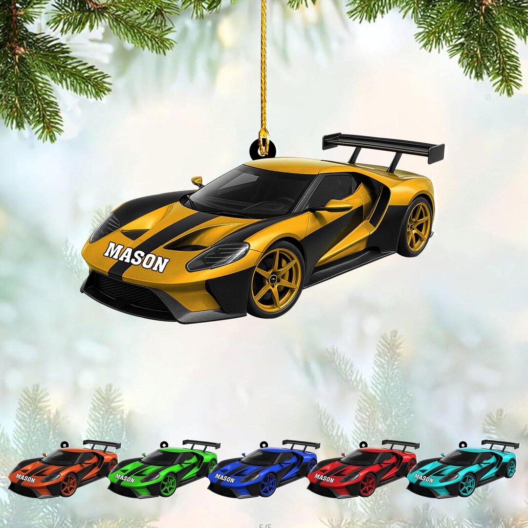 Personalized F1 Racing Car Ornament 2025, Custom Name Christmas ...