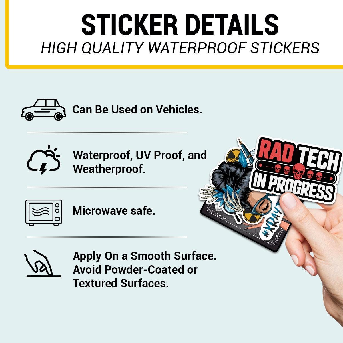 COMBO 10 PCS Radiology Stickers Pack, X-ray Tech Decals, Radiology Tech ...