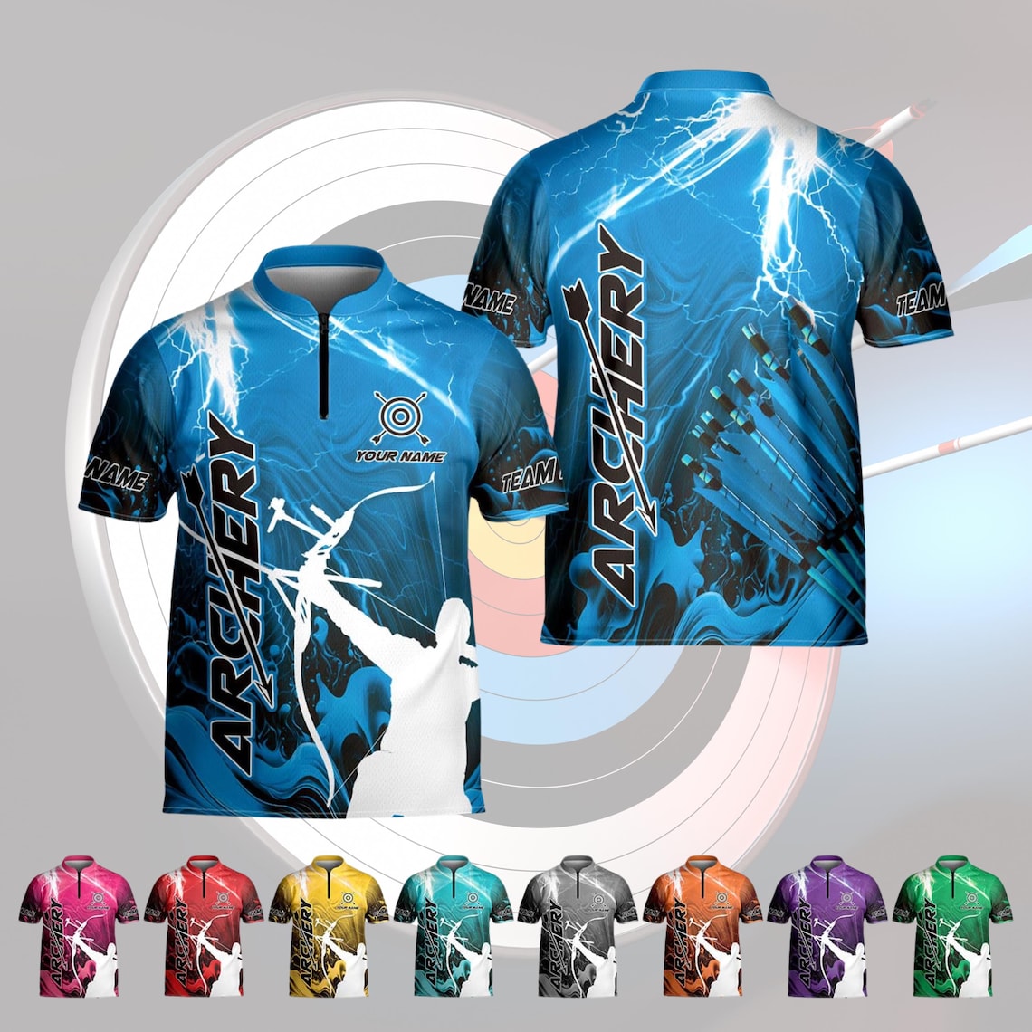 Custom Archery Jersey Shirt Bow & Arrow Personalized 3D Shirts for ...