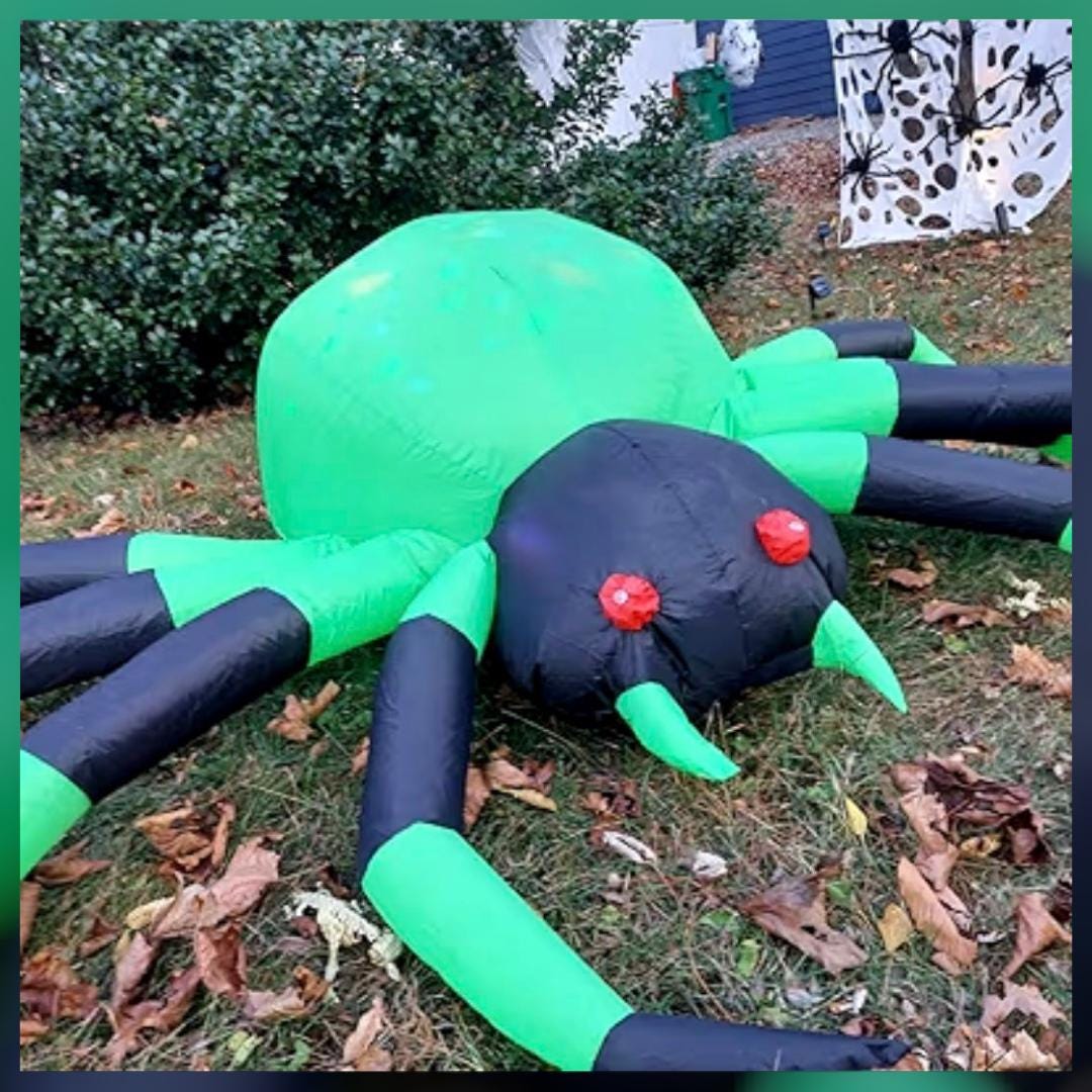 9FT Giant Halloween Inflatable Spider With LED Lights – Outdoor Yard ...