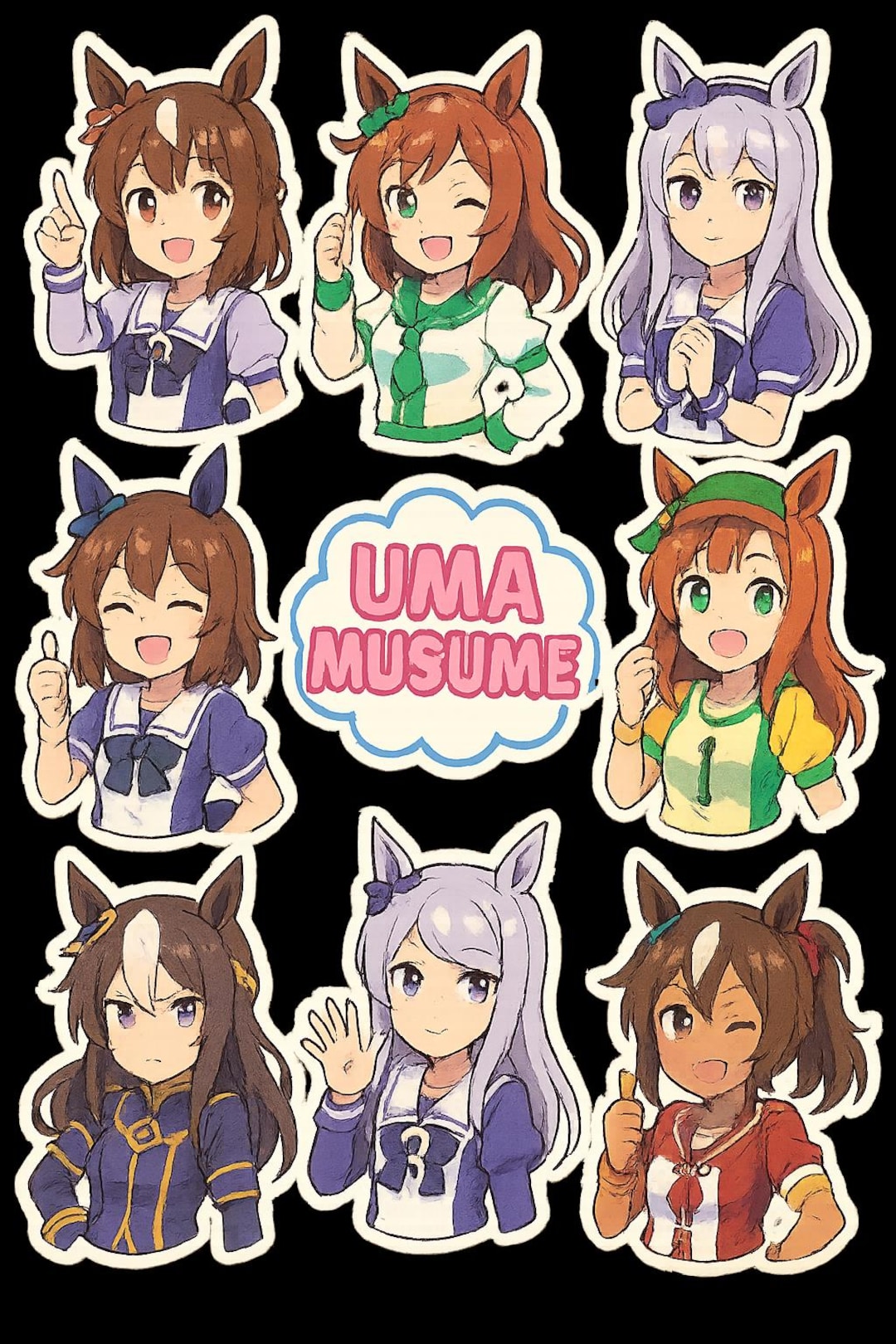 Uma Musume Stickers , Anime Stickers Bundle , Digital Cute Stickers - Etsy