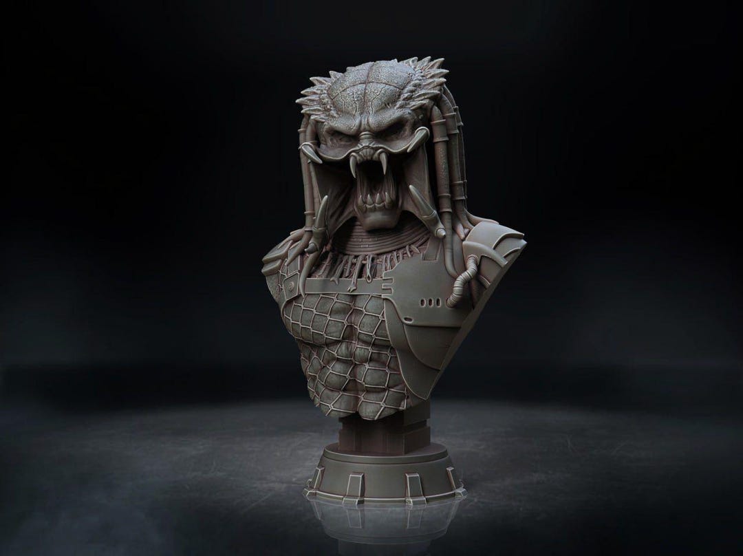 Predator Bust - Mask , Stl File 3D Printing, Predator Stl 3D Model ...