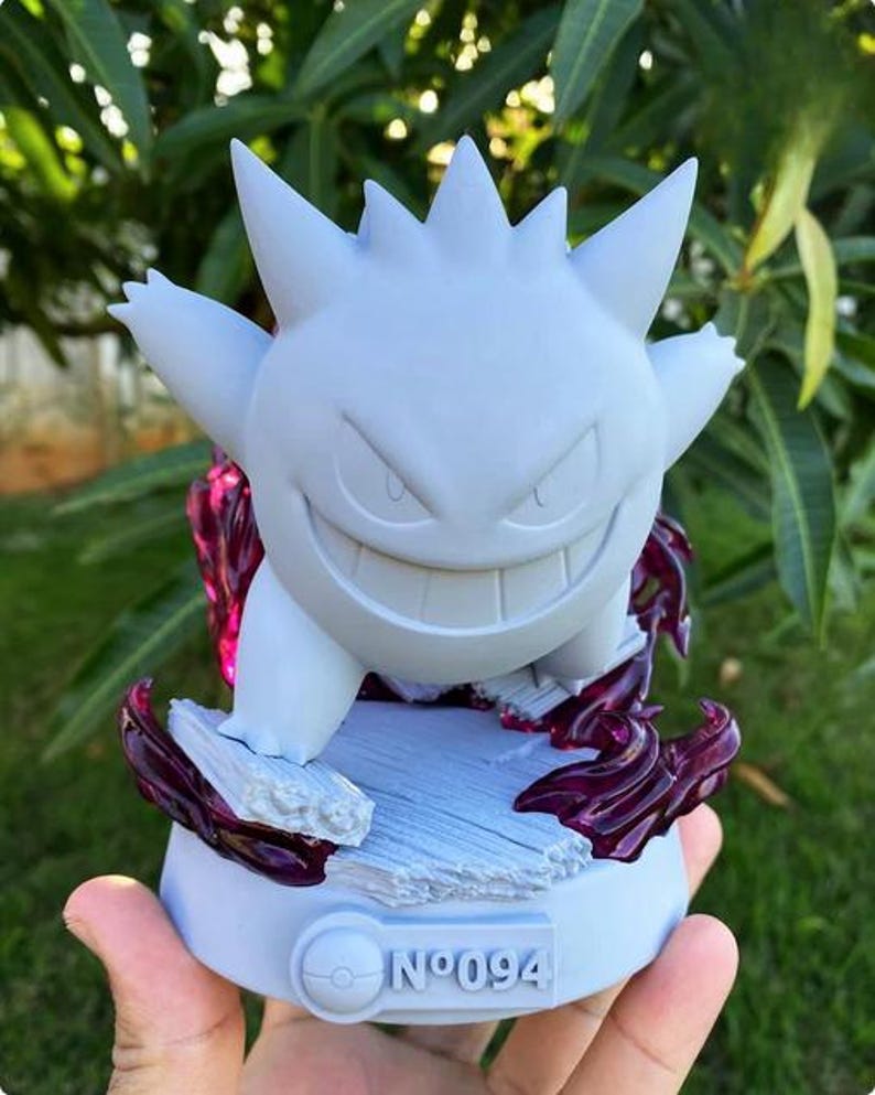 Gengar Purple Ghost STL File for 3D Printing High-quality 3D Model ...