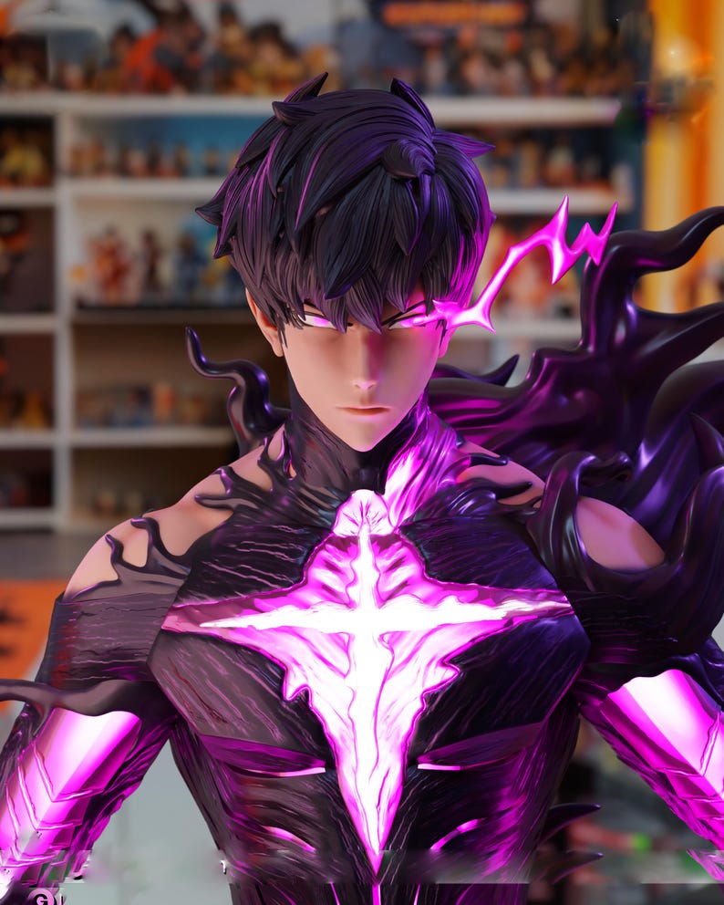 Sung Jin Woo From Solo Leveling - STL Model for Printer Figure 3D ...