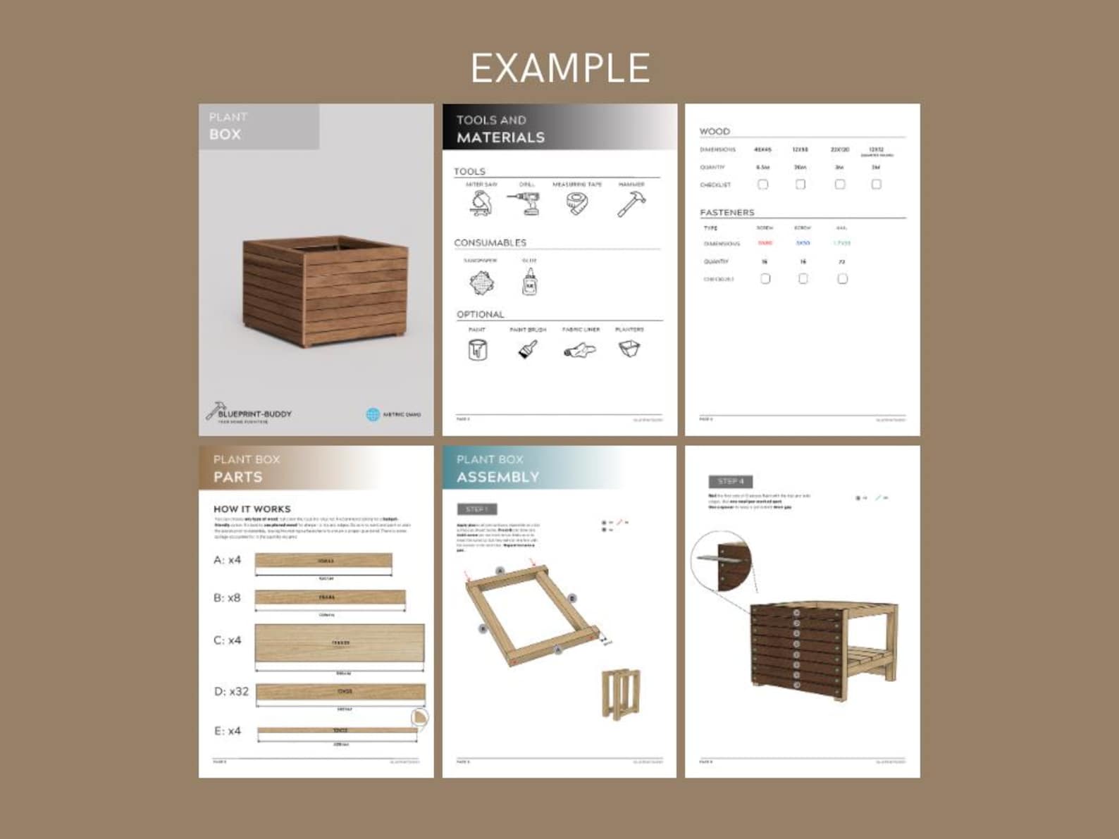 DIY Modern Planter Boxes With Slats, Build Plans, Digitala Download - Etsy
