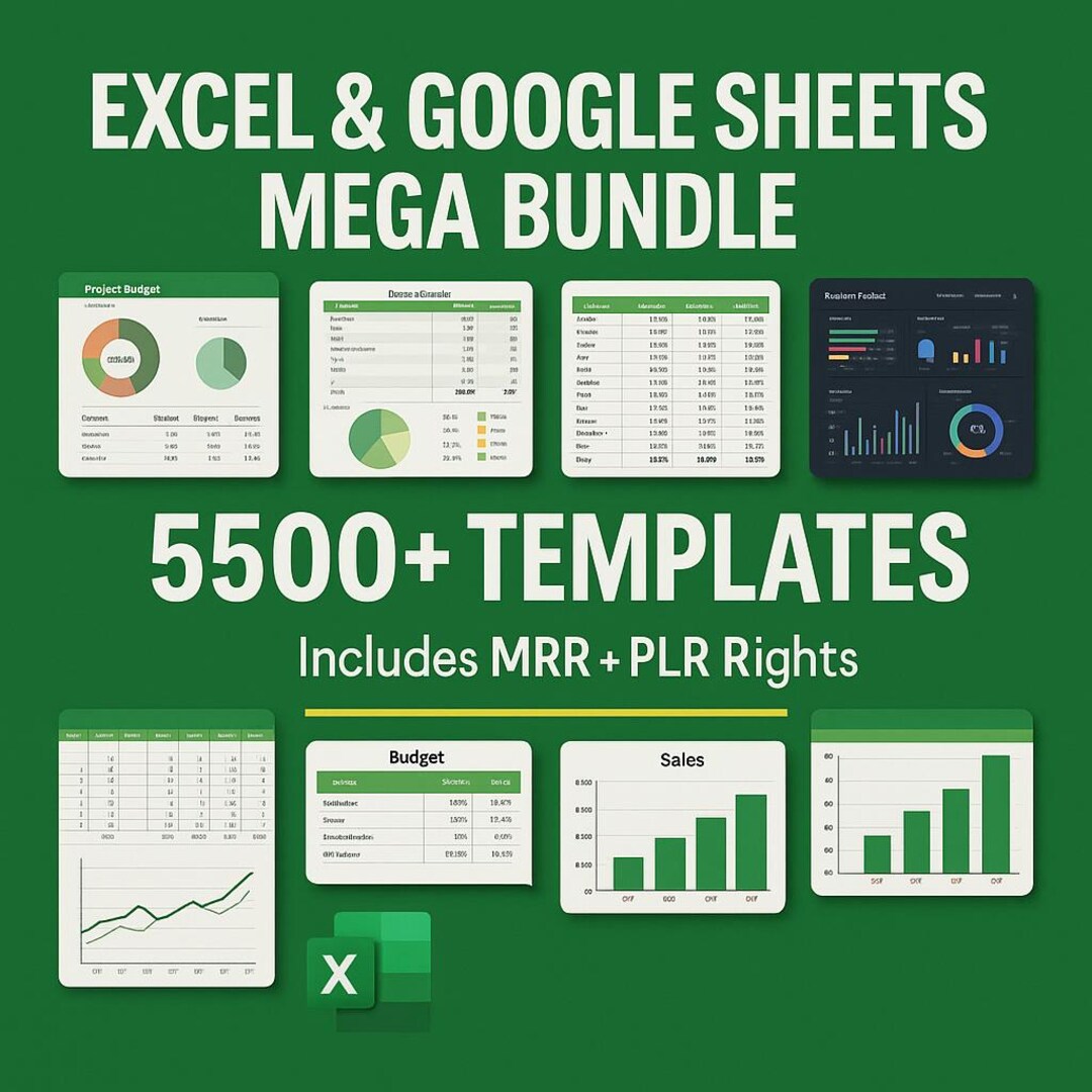 Excel Templates Bundle for Budgeting, Business, Sales, Planning | PLR ...