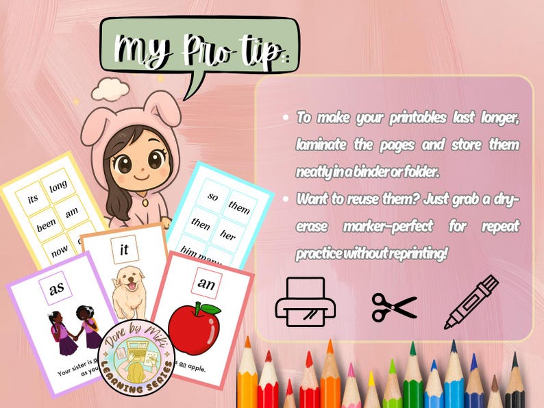 Sight Word Flash Cards With Sentences | Early Reader Learning ...