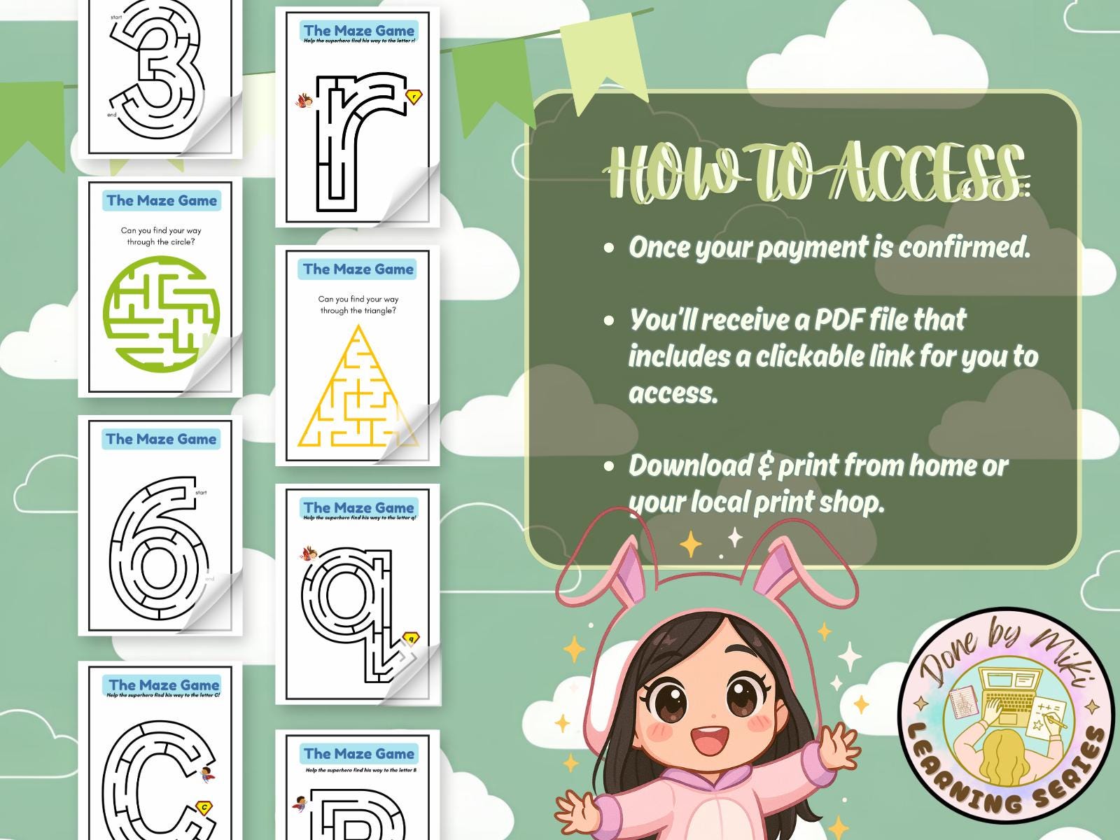 100 Printable Maze Worksheets for Kids – Letters, Numbers Shapes | Fun ...