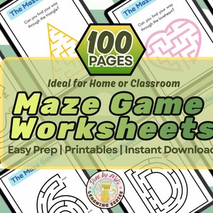 100 Printable Maze Worksheets for Kids – Letters, Numbers Shapes | Fun ...