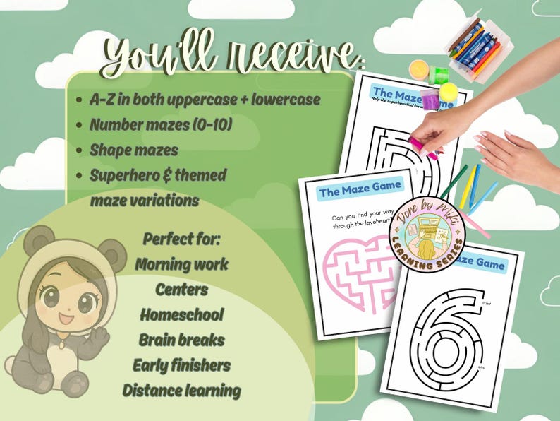 100 Printable Maze Worksheets for Kids – Letters, Numbers Shapes | Fun ...